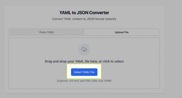 YAML to JSON Converter - Zight