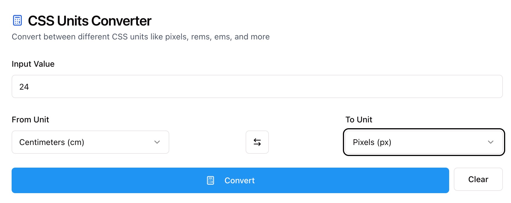 CSS Units Converter - Zight