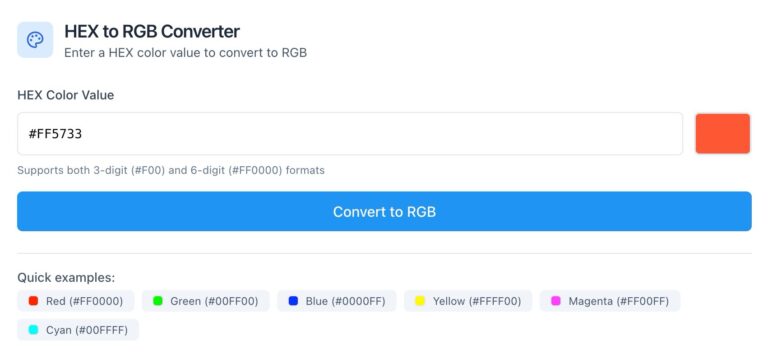 HEX to RGB Converter - Zight