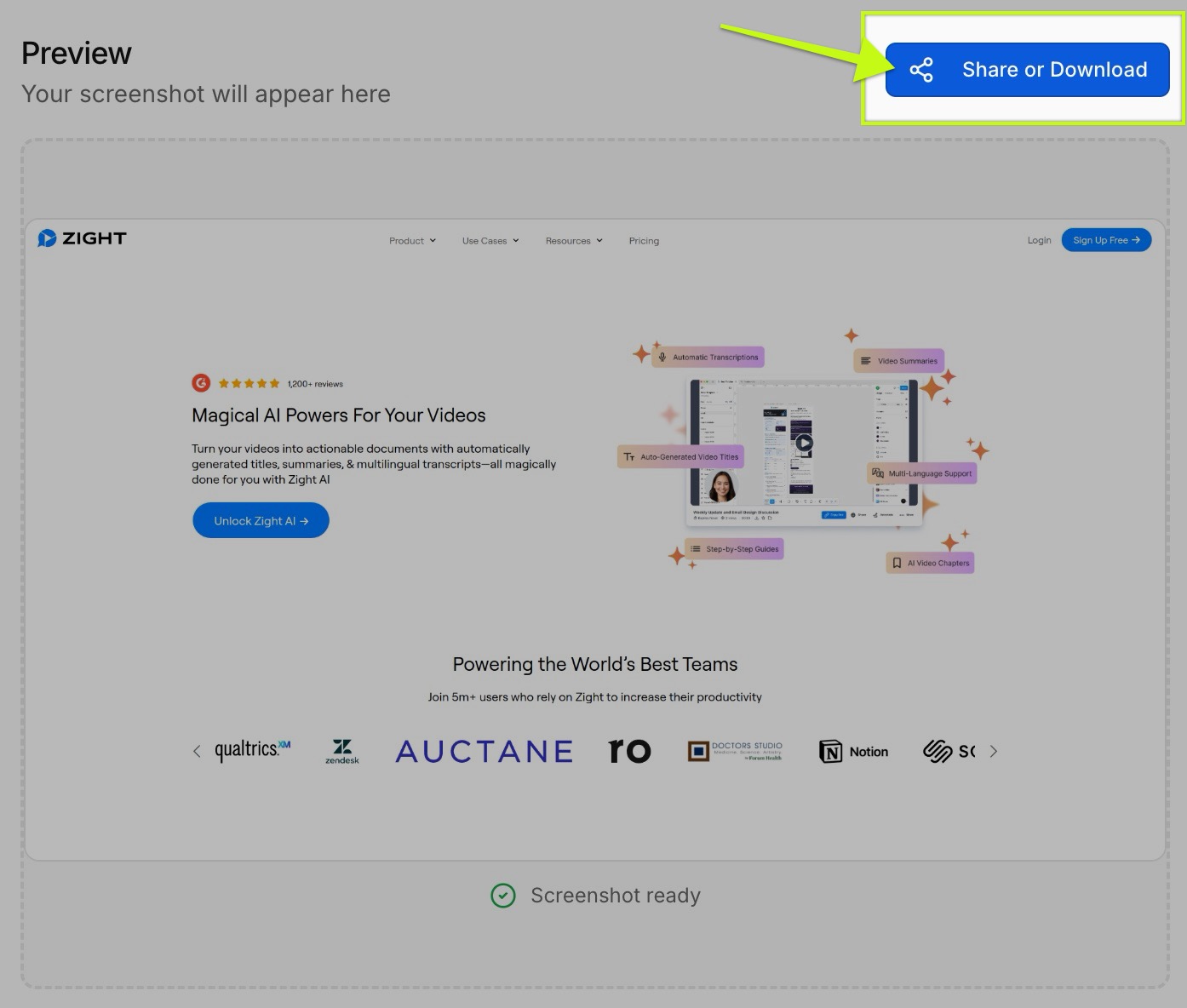 Website Screenshot Tool - Zight